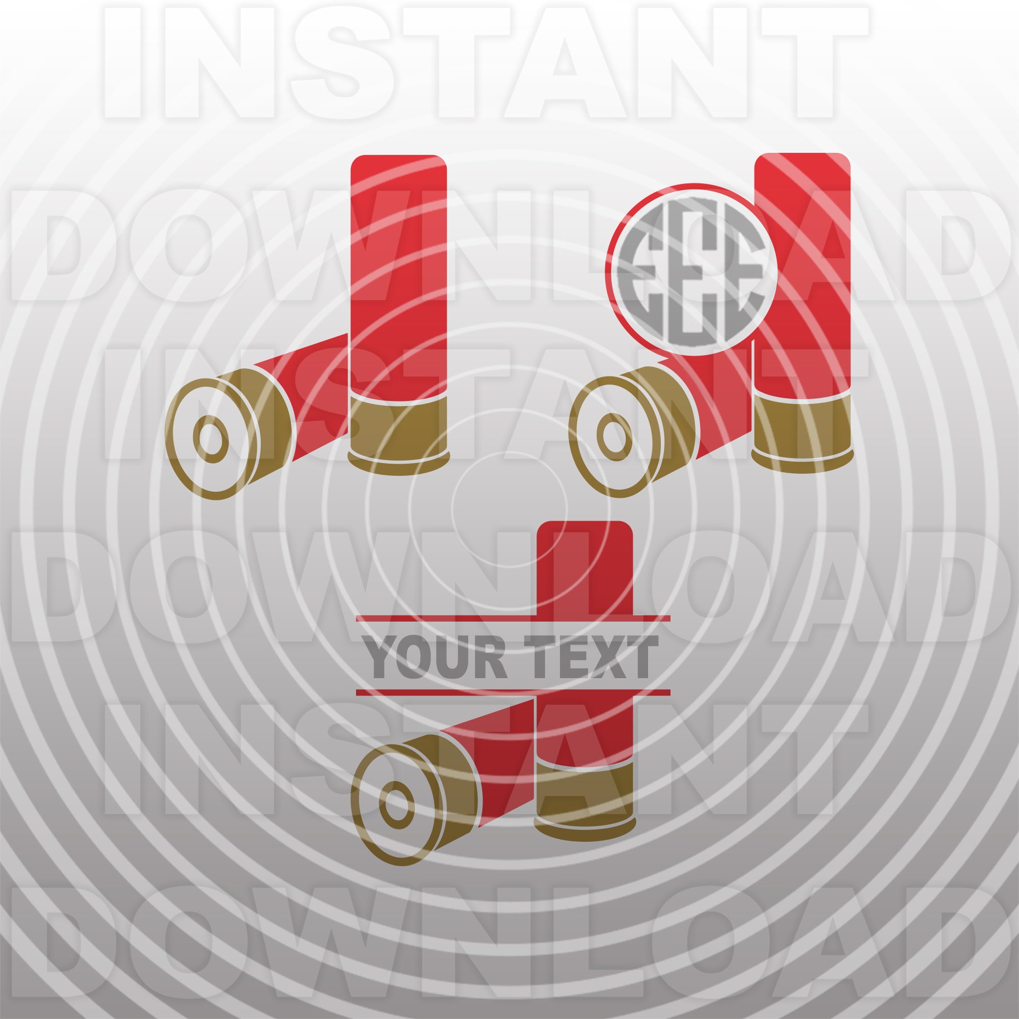 Shotgun Shells SVG File,duck Hunter Svg,hunting Monogram SVG - Cricut ...