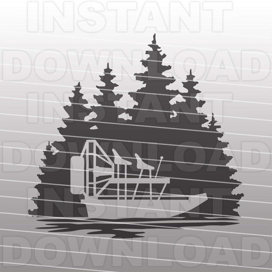 Airboat SVG File,airboat Ride Svg,airboat Scene Svg -vector Clipart ...