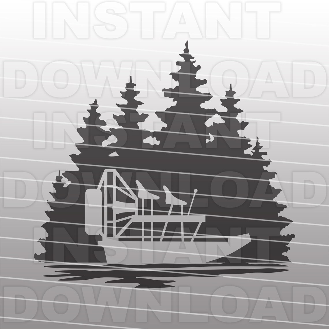 Airboat SVG File,airboat Ride Svg,airboat Scene Svg -vector Clipart ...