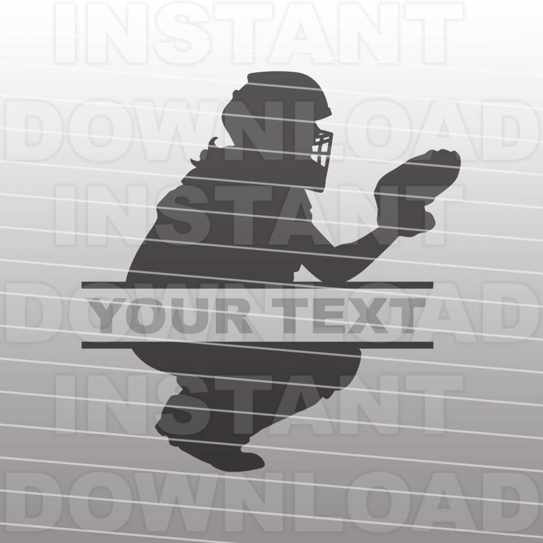Softball Catcher SVG File,fastpitch Softball Svg,split Monogram Svg ...