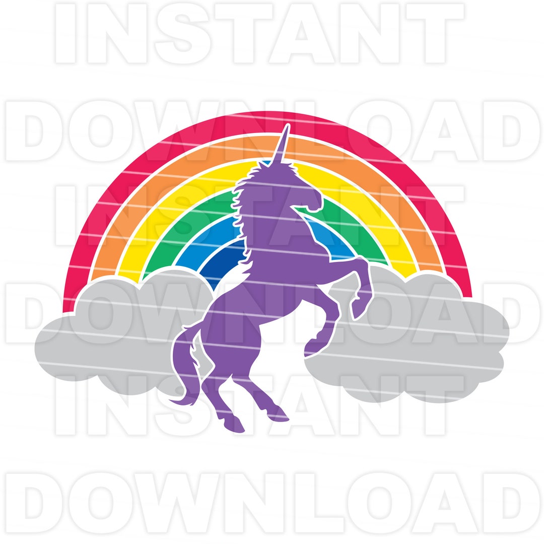 Rainbow Unicorn SVG File,svg Rainbow Gradient,rainbow Cloud Svg,unicorn ...