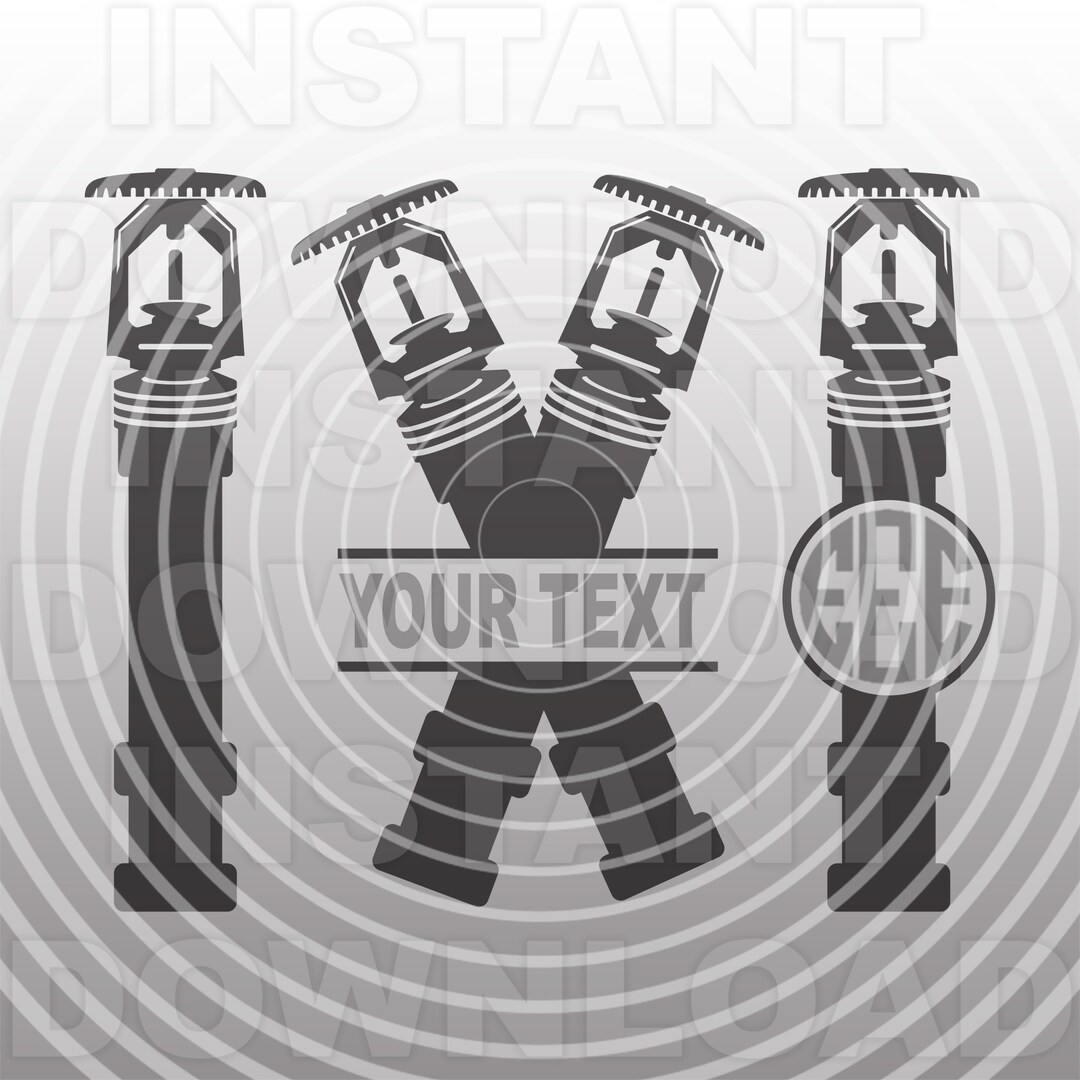 Fire Sprinkler SVG File,sprinkler Fitter SVG -vector Art Commercial ...