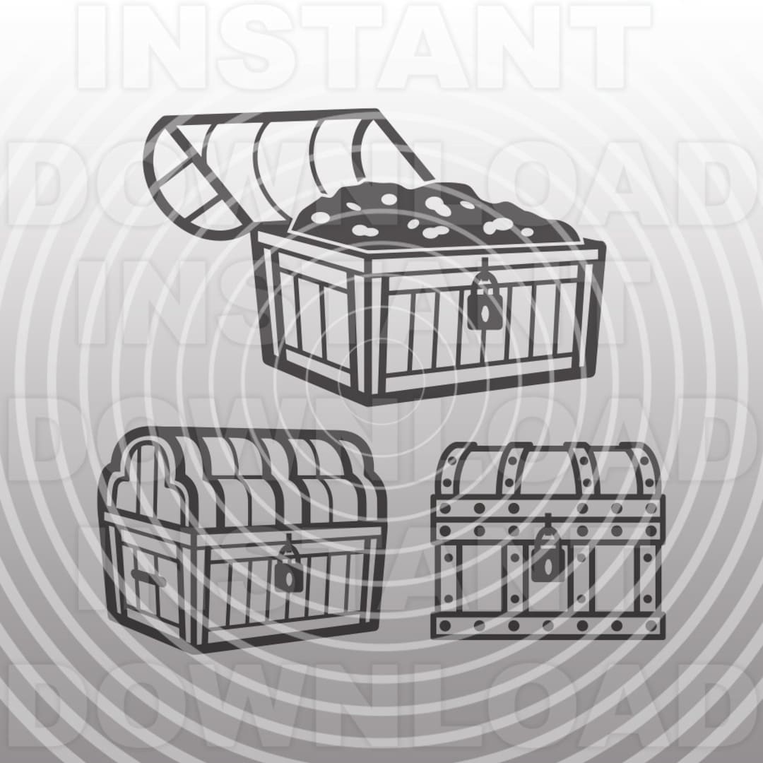 Treasure Chest SVG File,pirate Svg,pirates Chest Svg -vector Art ...