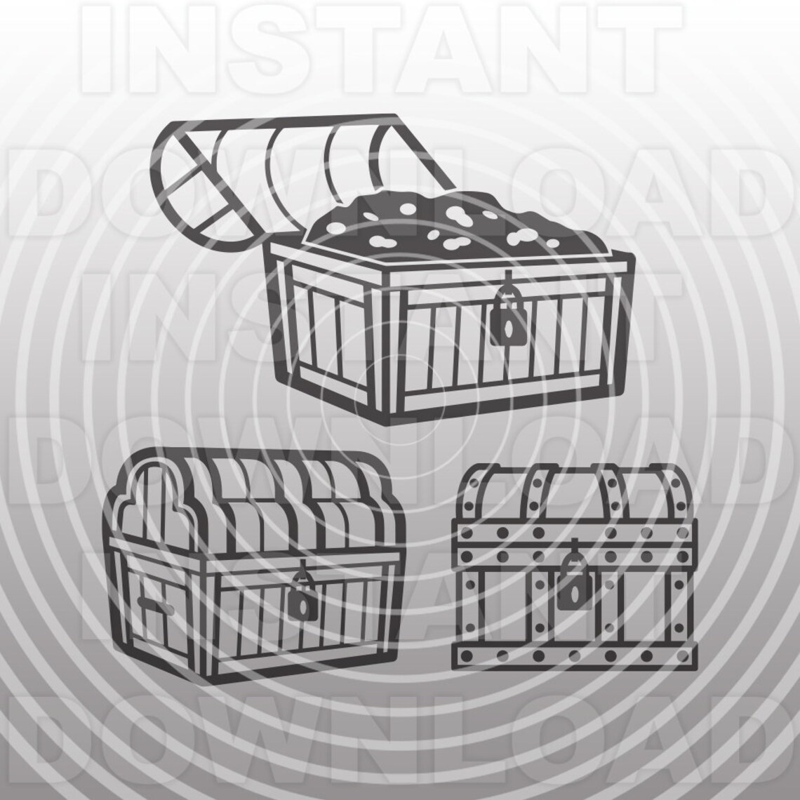Treasure Chest SVG Filepirate Svgpirates Chest Svg vector | Etsy