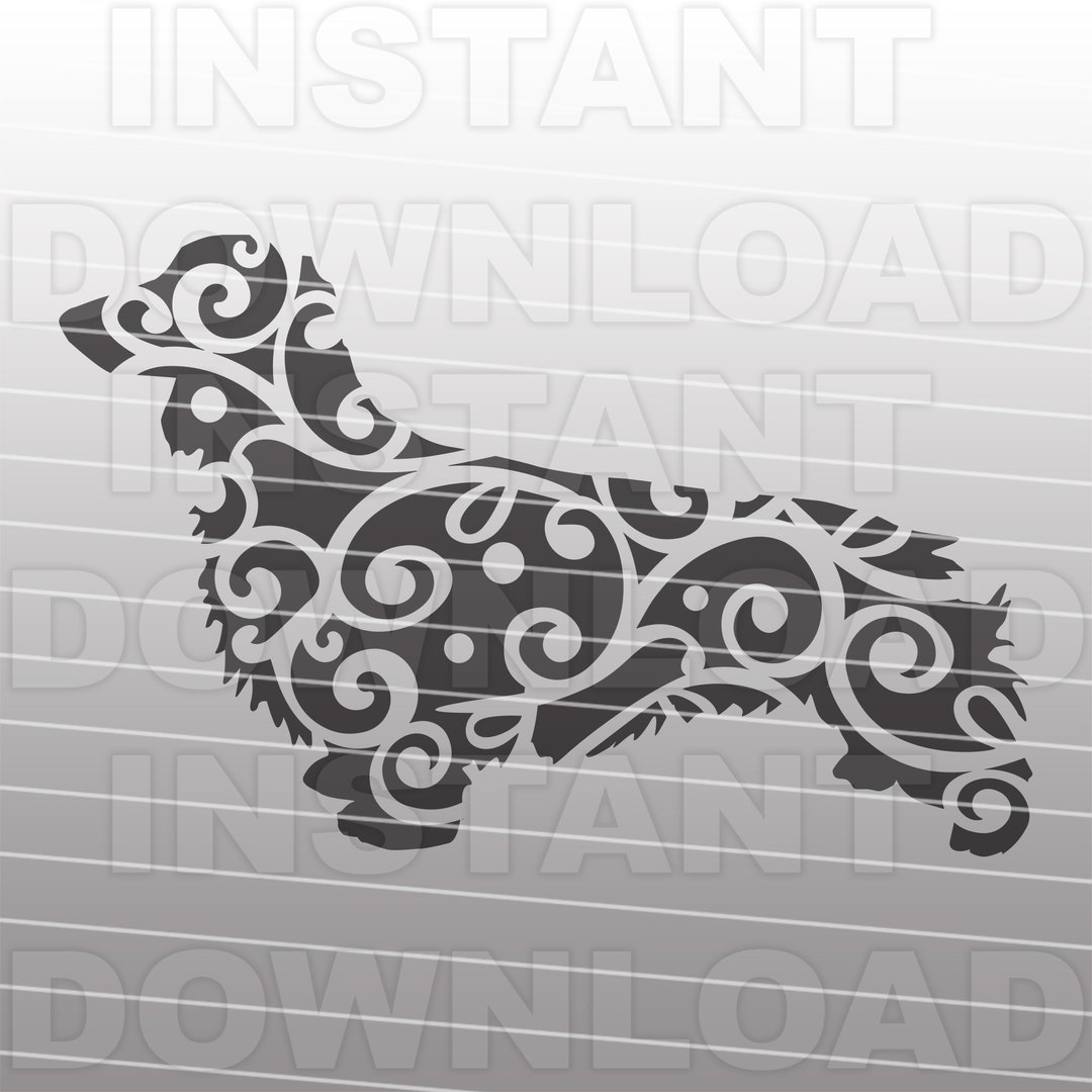 Longhaired Daschund Filigree SVG File,weiner Dog SVG File,commercial ...