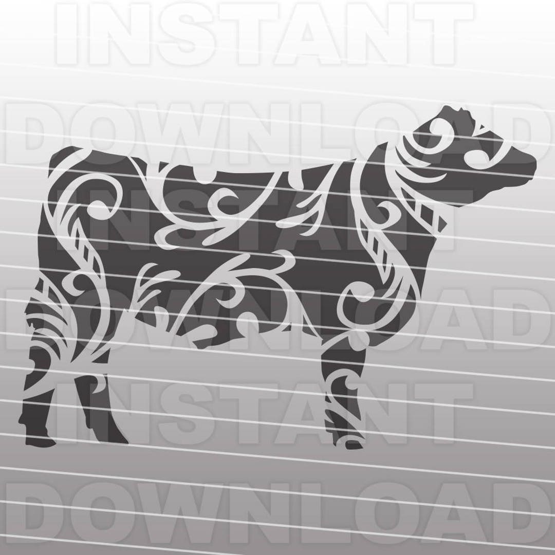Fancy Decorative Ornate Show Steer SVG File,livestock SVG -commercial ...