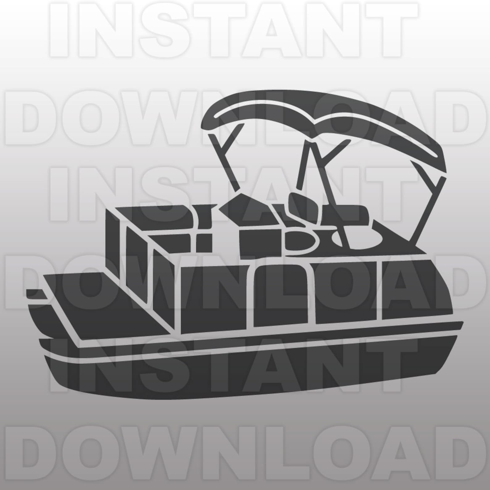 Pontoon Boat SVG File Boat SVG File-vector Clip Art for | Etsy India