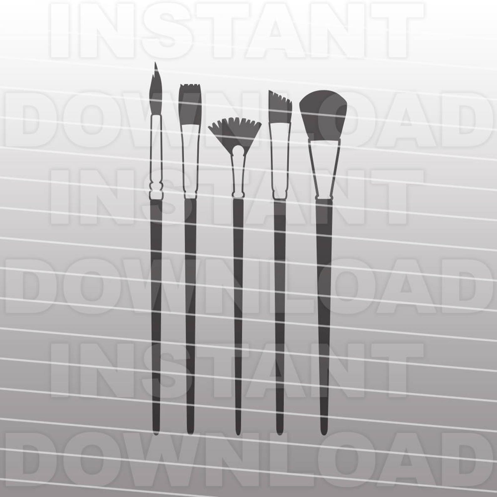 Artist Paint Brushes SVG File Cricut Svg Silhouette Svg Svg | Etsy
