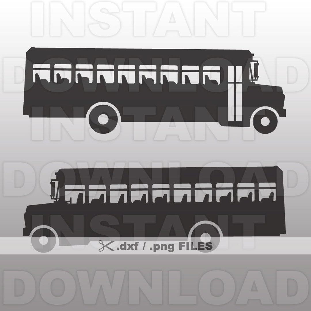 School Bus DXF File - School Bus PNG File- Vector Art -commercial ...