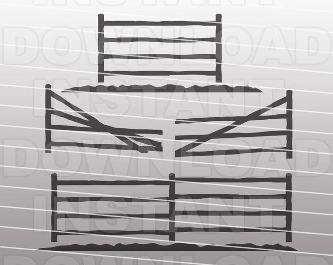 Farm Fence SVG Filewooden Fence Svgrustic Fence Svg vector - Etsy