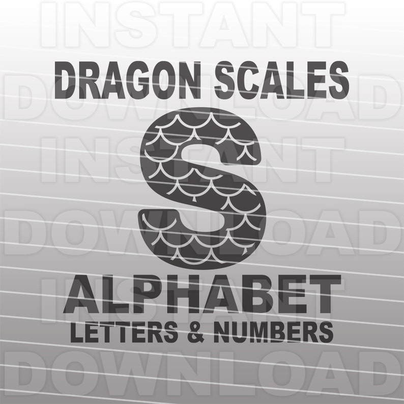 Dragon Scales Font Alphabet Letters SVG File vector Art for - Etsy