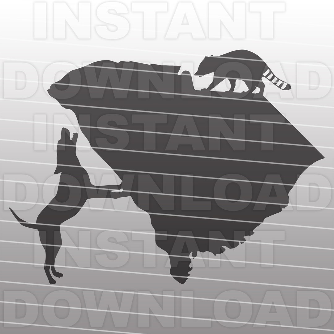 South Carolina Coon Hunting SVG File,raccoon Svg,vector Clip Art ...
