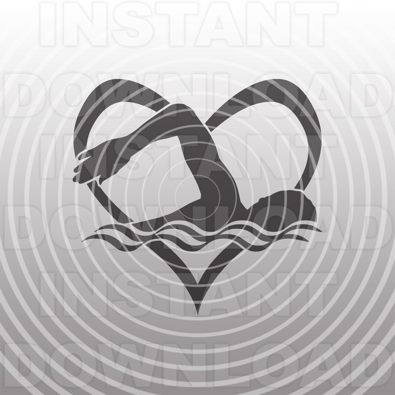 Girl Swimming Vector - Etsy