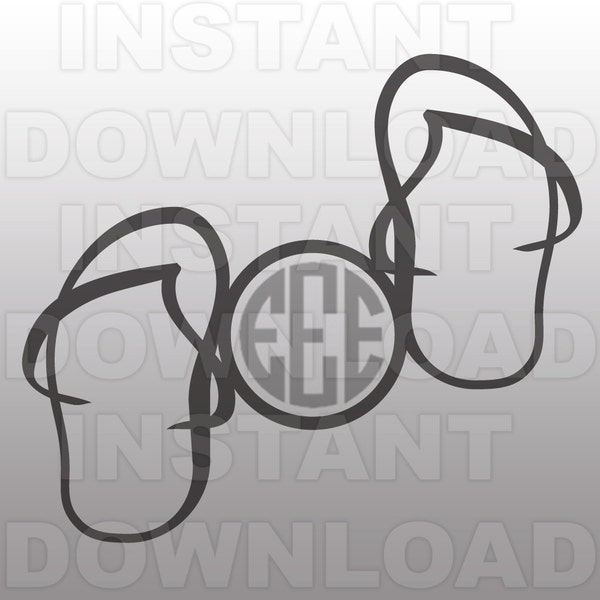 Beach Sandals Svg - Etsy