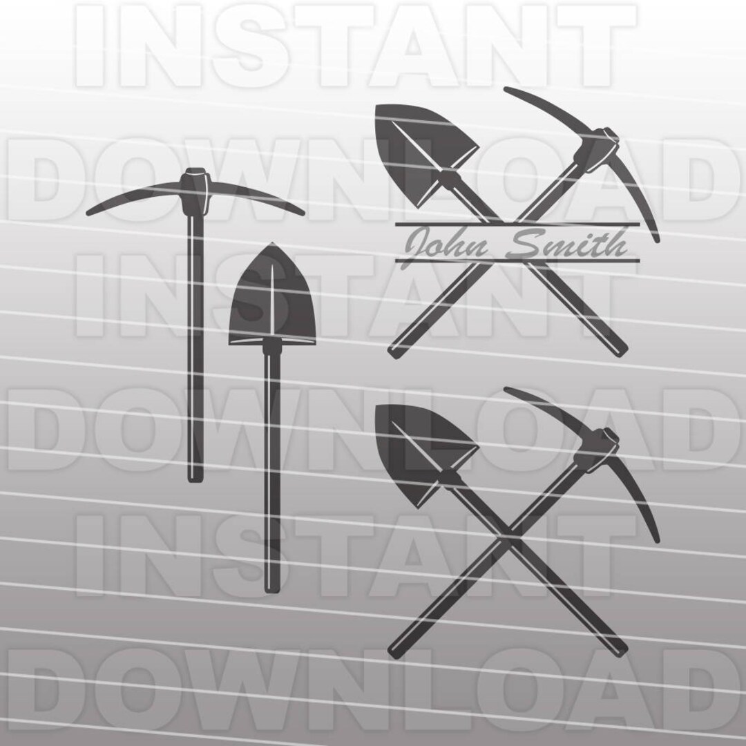 Miner Pick Axe SVG File - Coal Miner SVG - Shovel SVG File -commercial ...