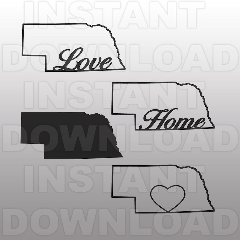 Nebraska State Outline SVG File -vector Art for Commercial & Personal ...