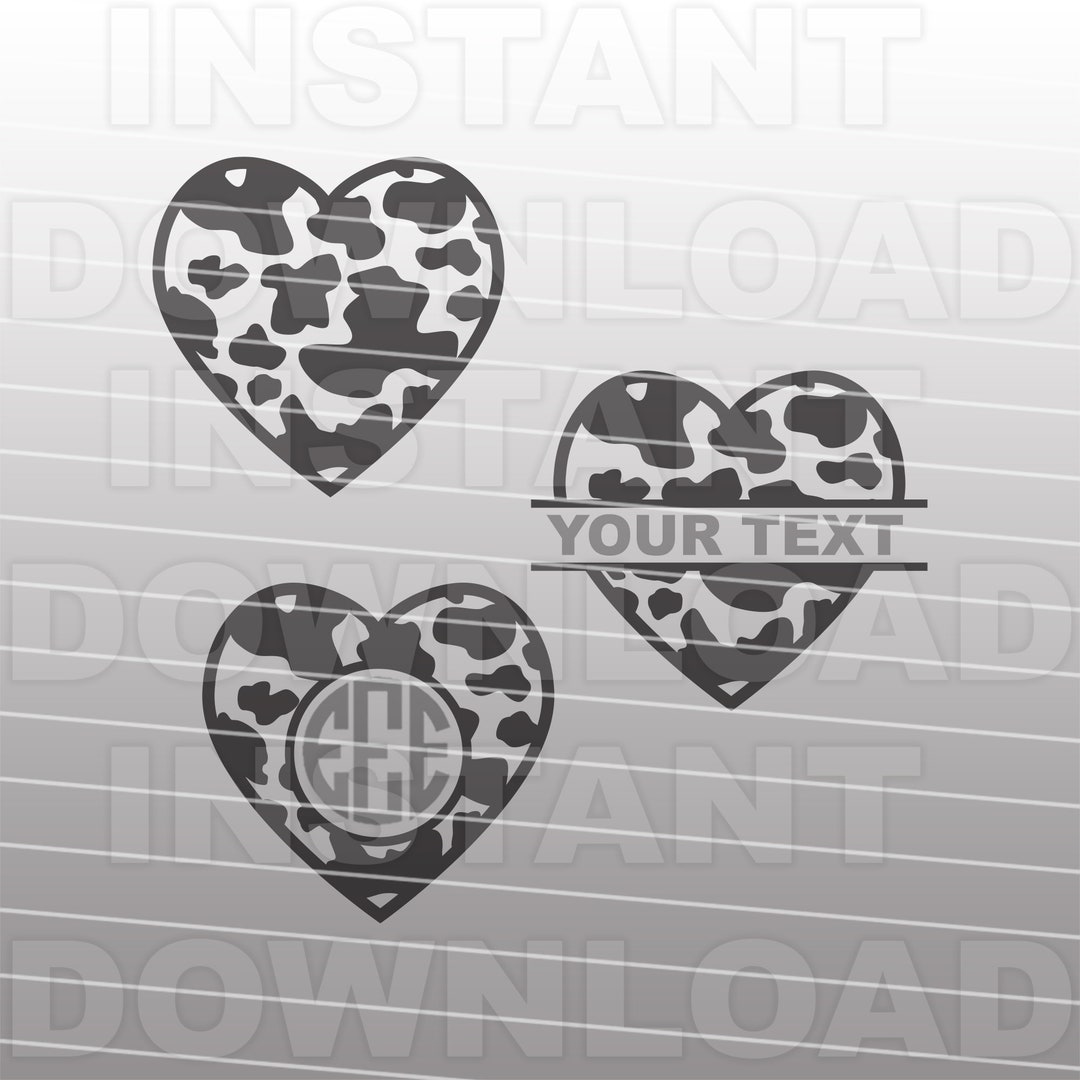 Cow Spots Heart SVG File,cow Spots Pattern SVG -cutting Template ...