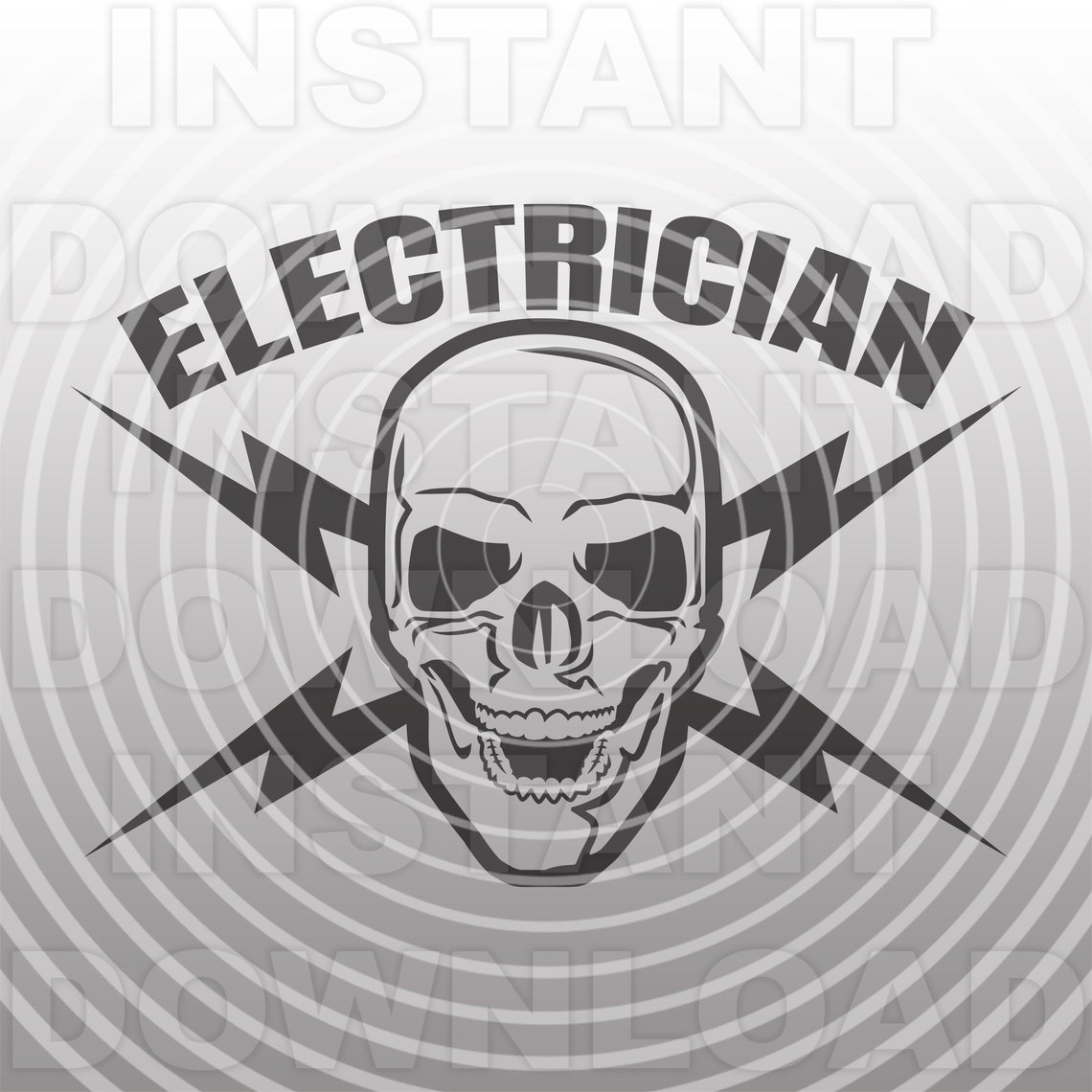 Electrician Skull SVG Fileunion Electrician Svgskilled | Etsy