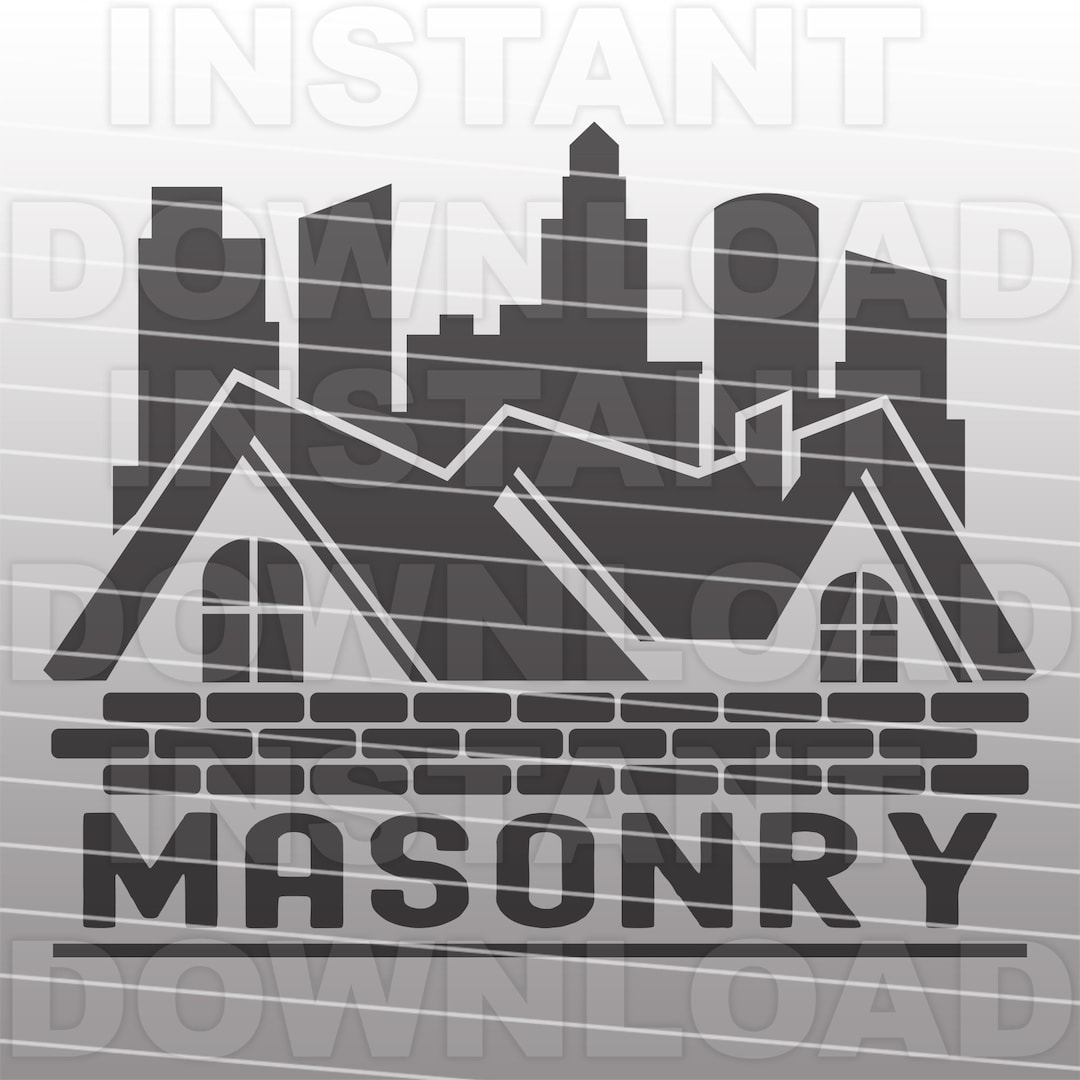 Residential and Commercial Masonry Logo Design Template SVG File ...