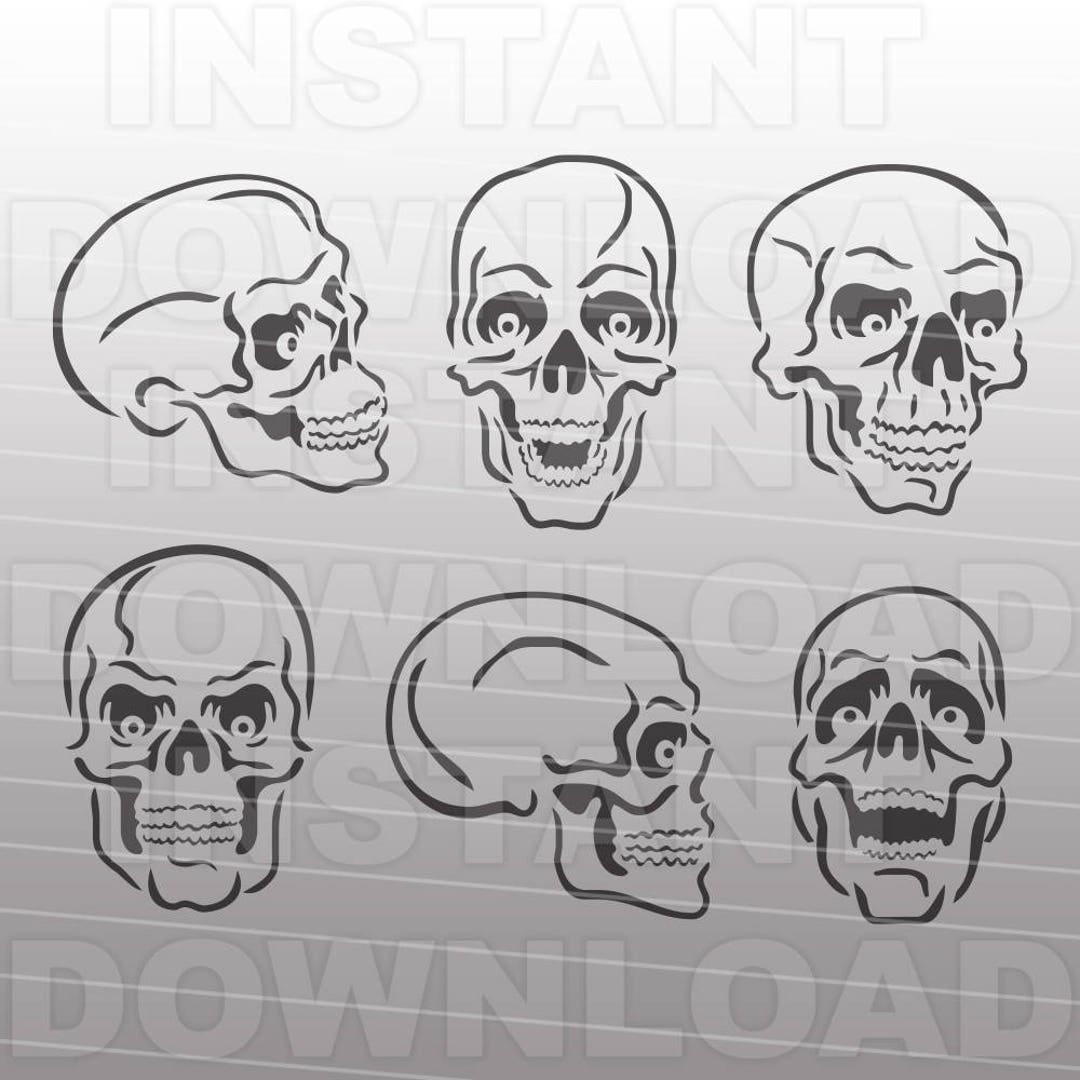 Skulls SVG File -vector Art for Commercial & Personal Use,download SVG ...