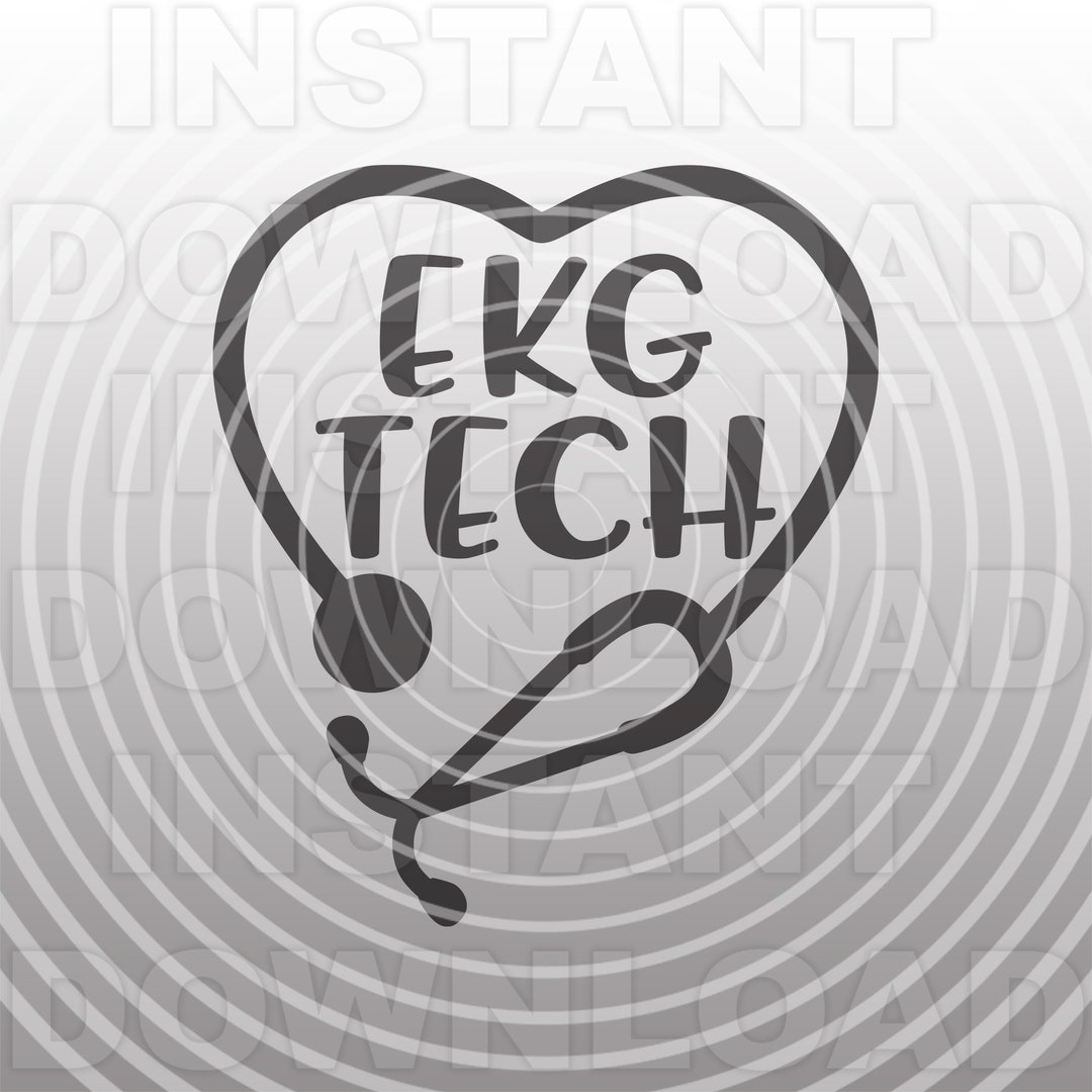Stethoscope Heart SVG File,ekg Technician SVG File -commercial ...
