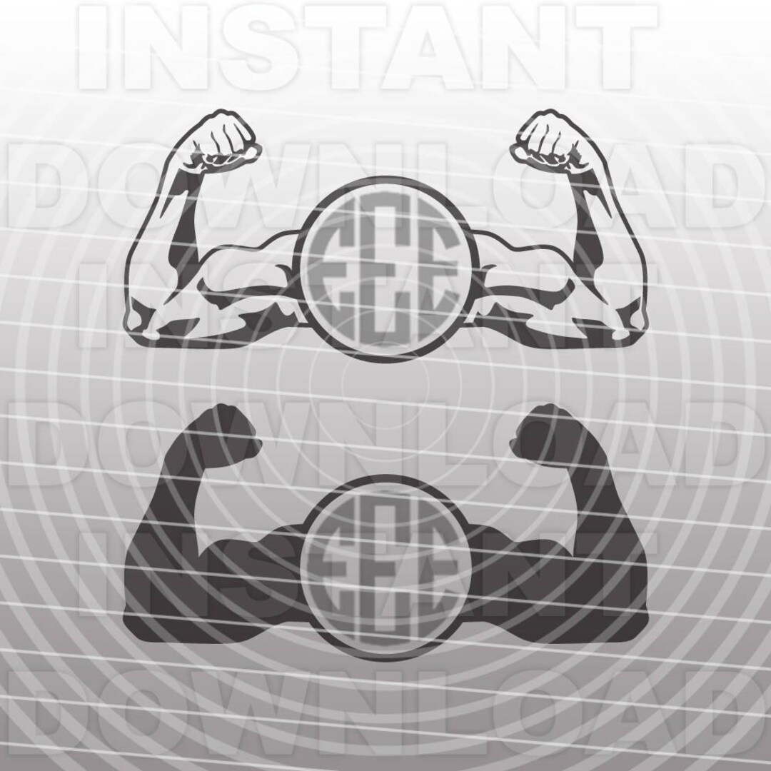 Muscles SVG File,workout Monogram Svg,gym SVG File-cutting File-vector ...