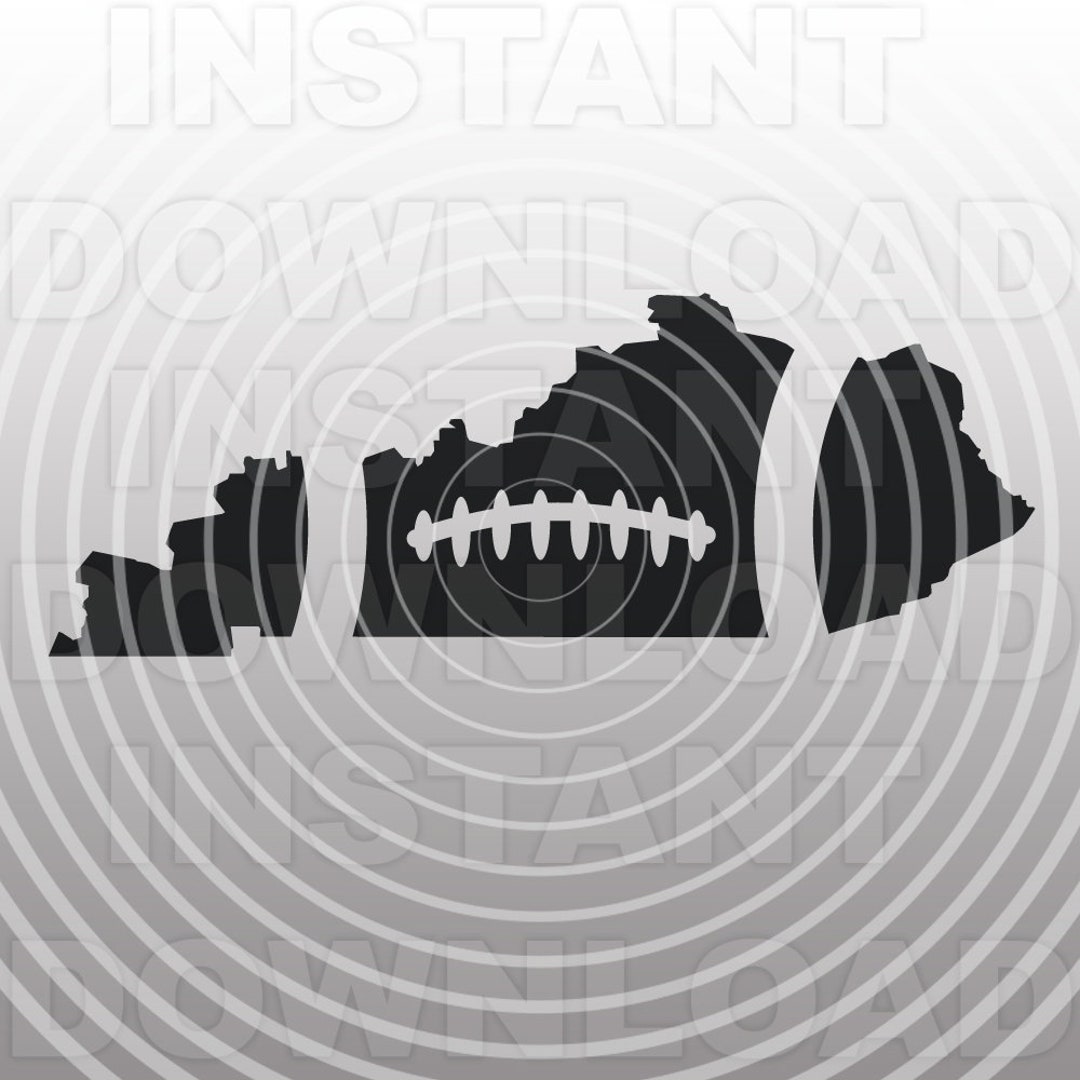 Football Kentucky Outline SVG File Cutting Template-clip Art Commercial ...