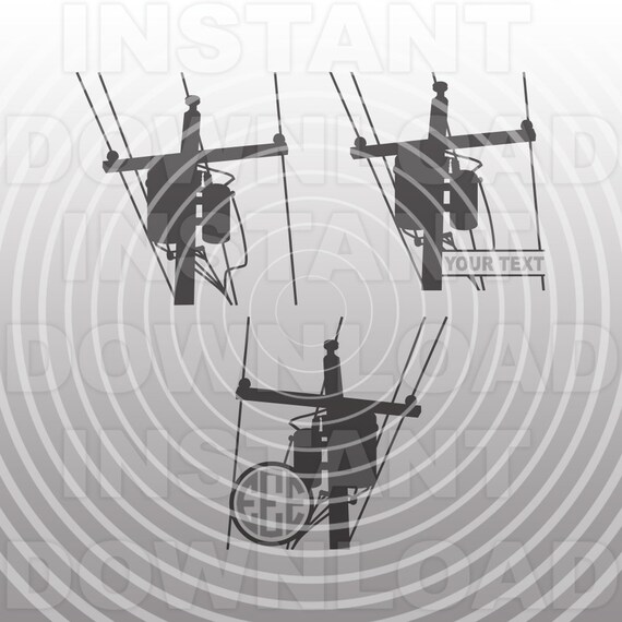 Utility Pole SVG Filelineman Svgelectrician Svgvinyl Decal | Etsy