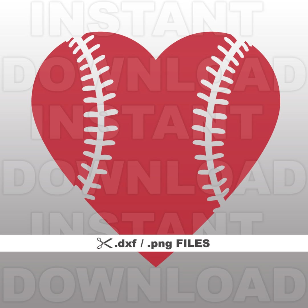 Clip Art Baseball Heart