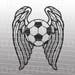 Soccerball Angel Wings SVG File,soccer SVG -commercial & Personal Use ...