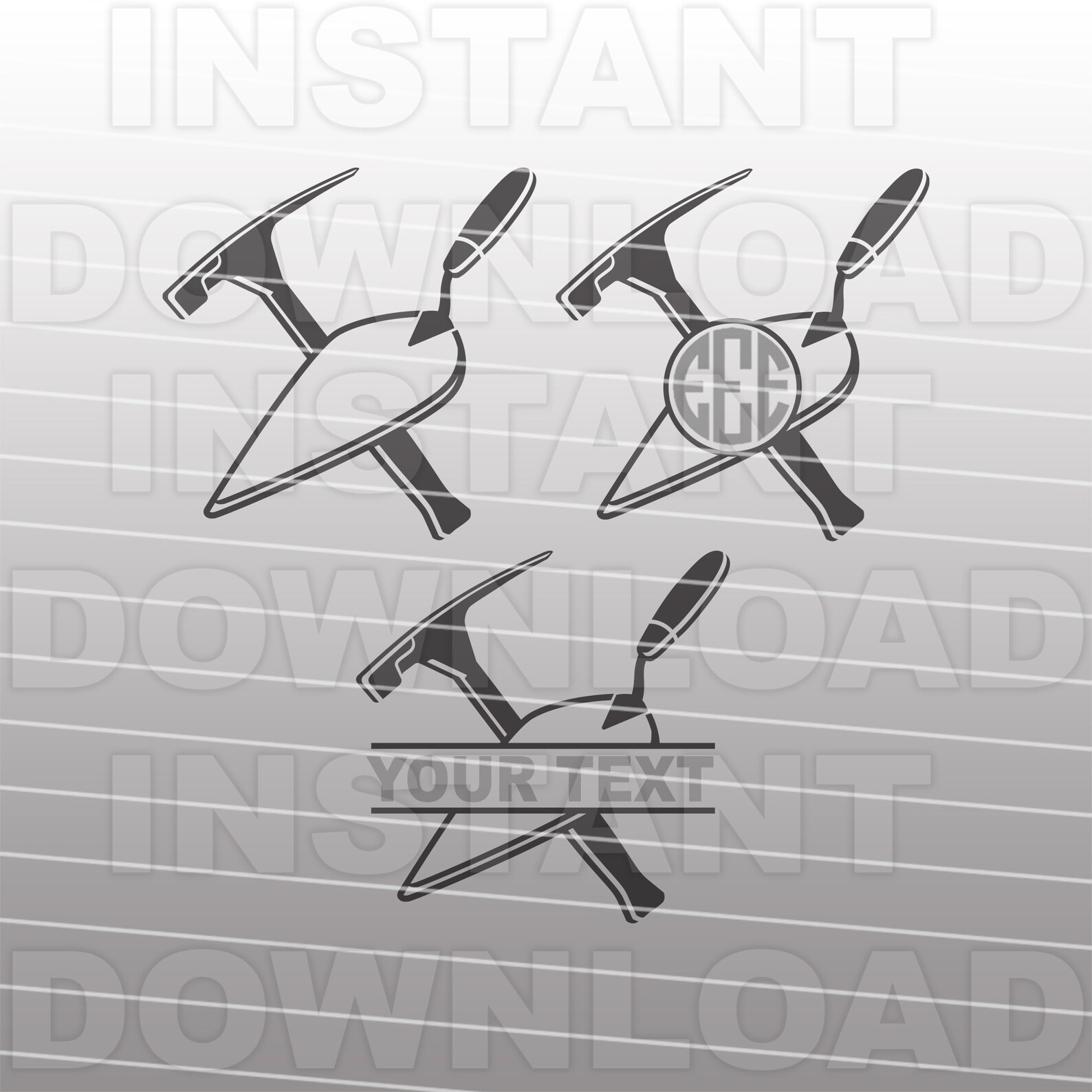 Bricklayer Trowel and Hammer SVG File,masonry Hammer Svg,masonry Trowel ...