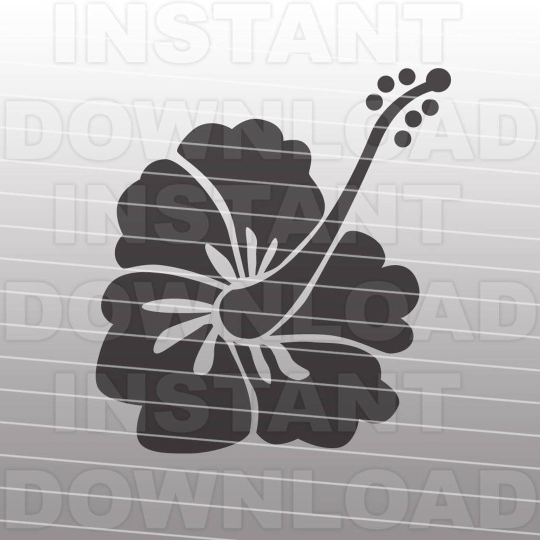 Hibiscus SVG File,tropical Flower Svg-cutting Template-vector Clip Art ...