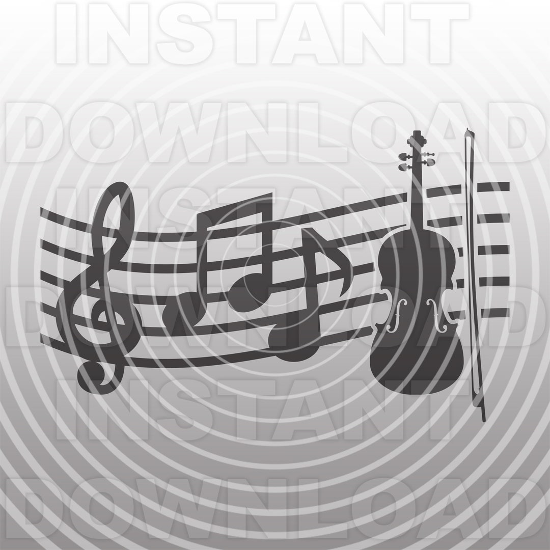 Violin SVG File,music Notes Svg,violinist Svg,orchestra Svg -vector Art ...