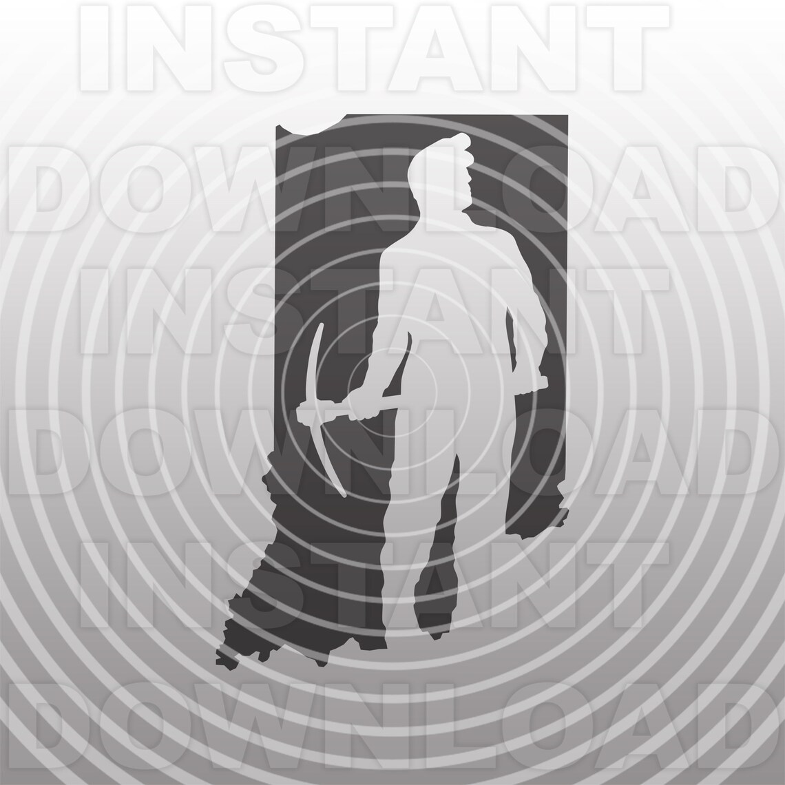 Coal Miner SVG Fileindiana Coal Mining SVG vector Art for | Etsy