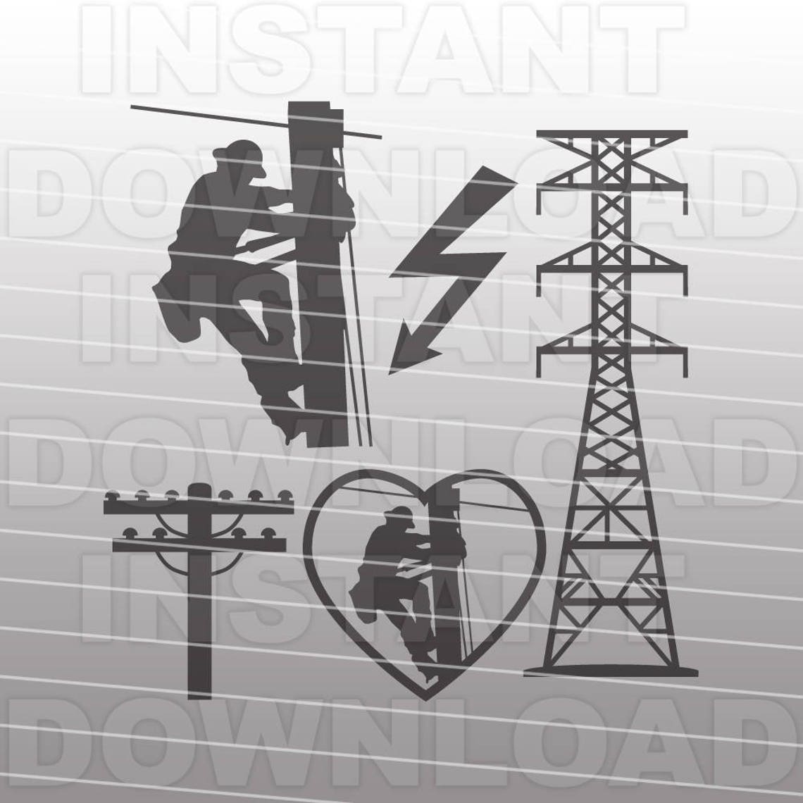 Electrical Lineman SVG File,electrician SVG File,lineman Svg-vector ...