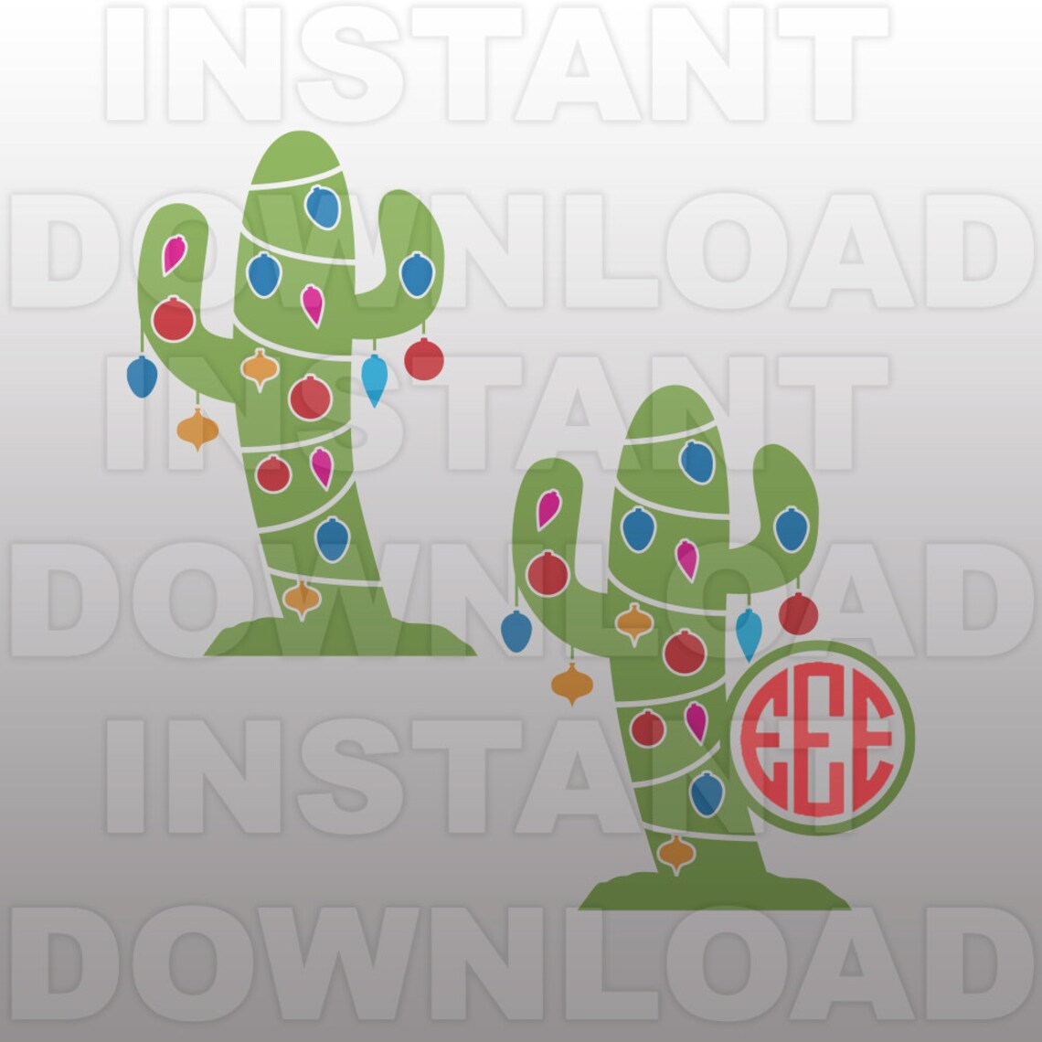 Christmas Cactus SVG File,christmas Lights Svg,christmas SVG File ...