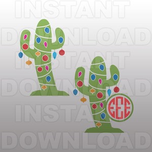 Christmas Cactus SVG File,christmas Lights Svg,christmas SVG File ...