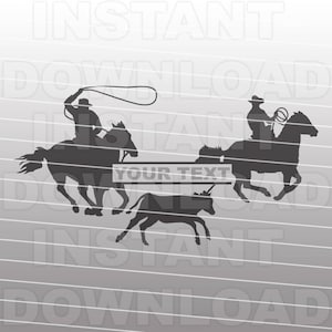 Team Roping Split Monogram SVG File,ranch Rodeo SVG File -commercial ...