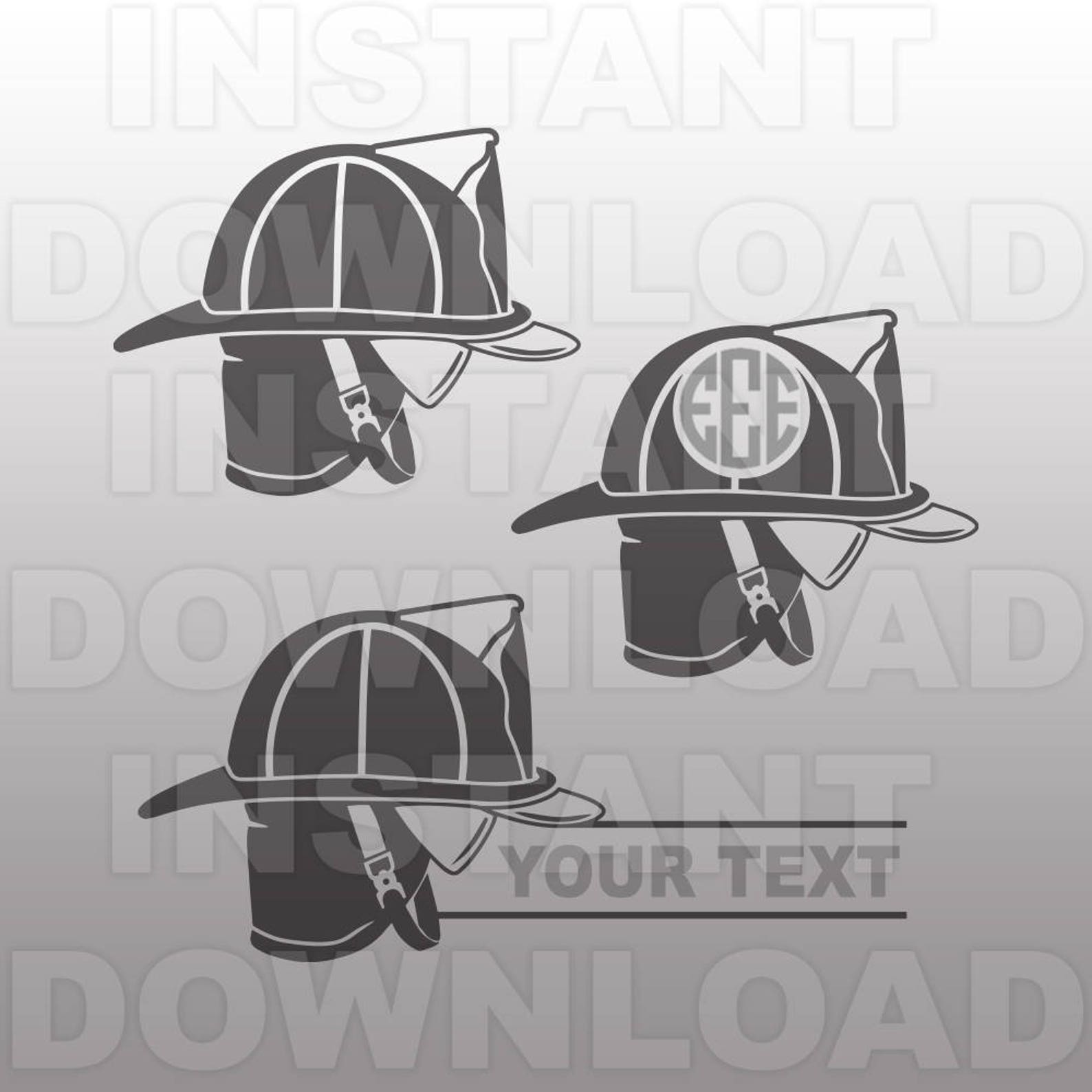 Firefighter Helmet SVG Filefireman Helmet SVG vector Art for - Etsy