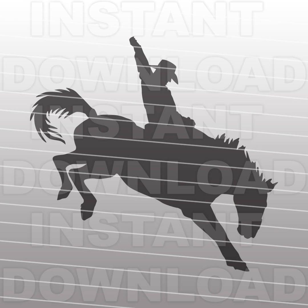 Saddle Bronc Riding Rodeo SVG File,cowboy SVG File-commercial ...