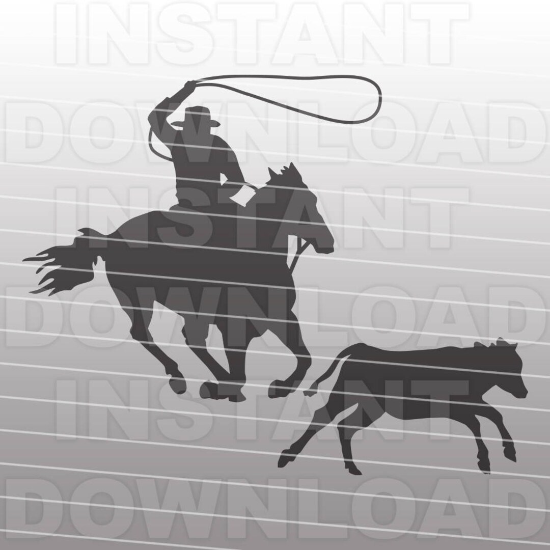 Tie Down Roping SVG File,calf Roping Svg,rodeo SVG File-commercial ...