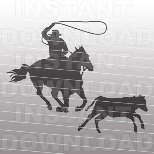 Team Roping Rodeo Ranch SVG File commercial & Personal Use | Etsy