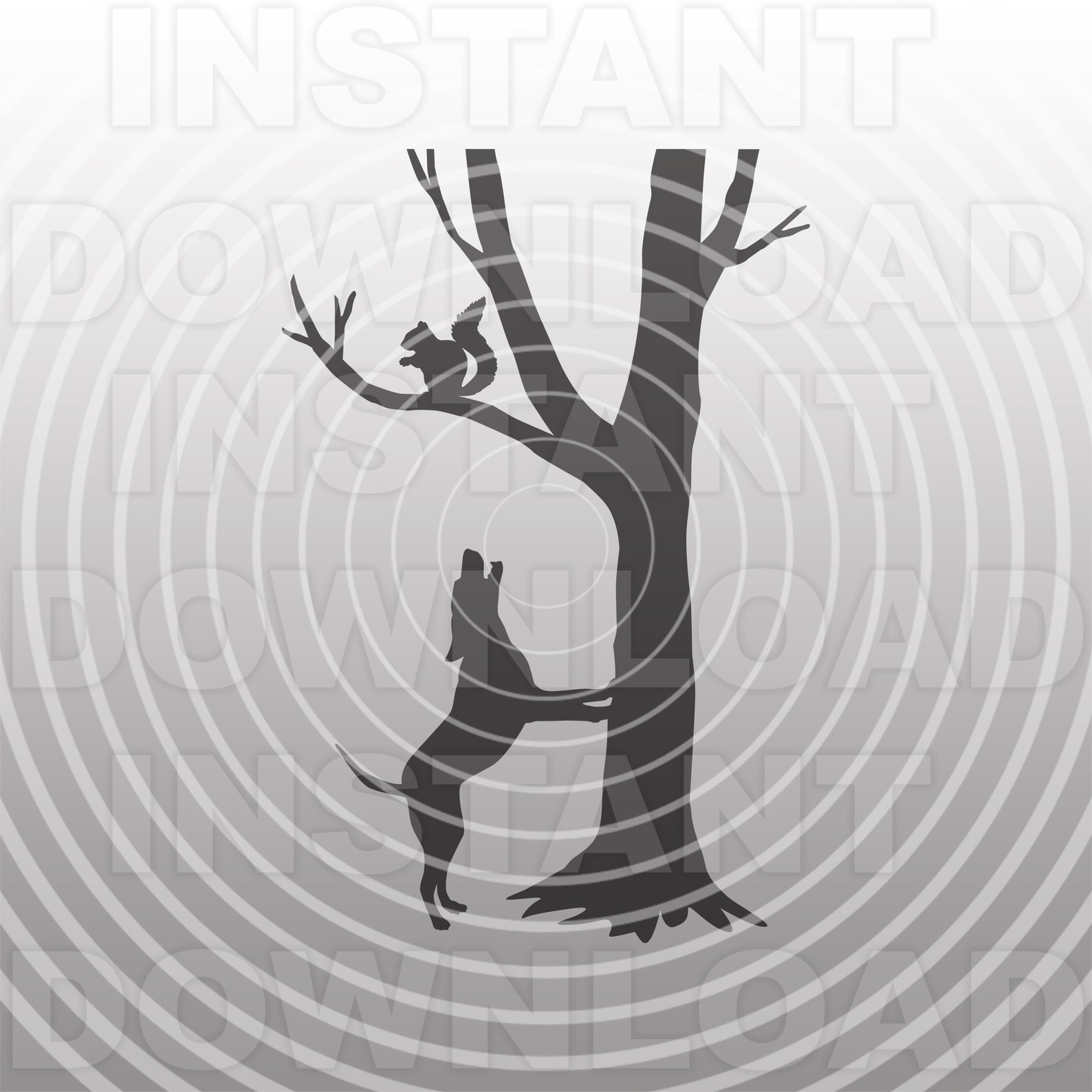 Squirrel Hunting SVG File,dog Treeing Squirrel Svg,hunting Dog SVG ...