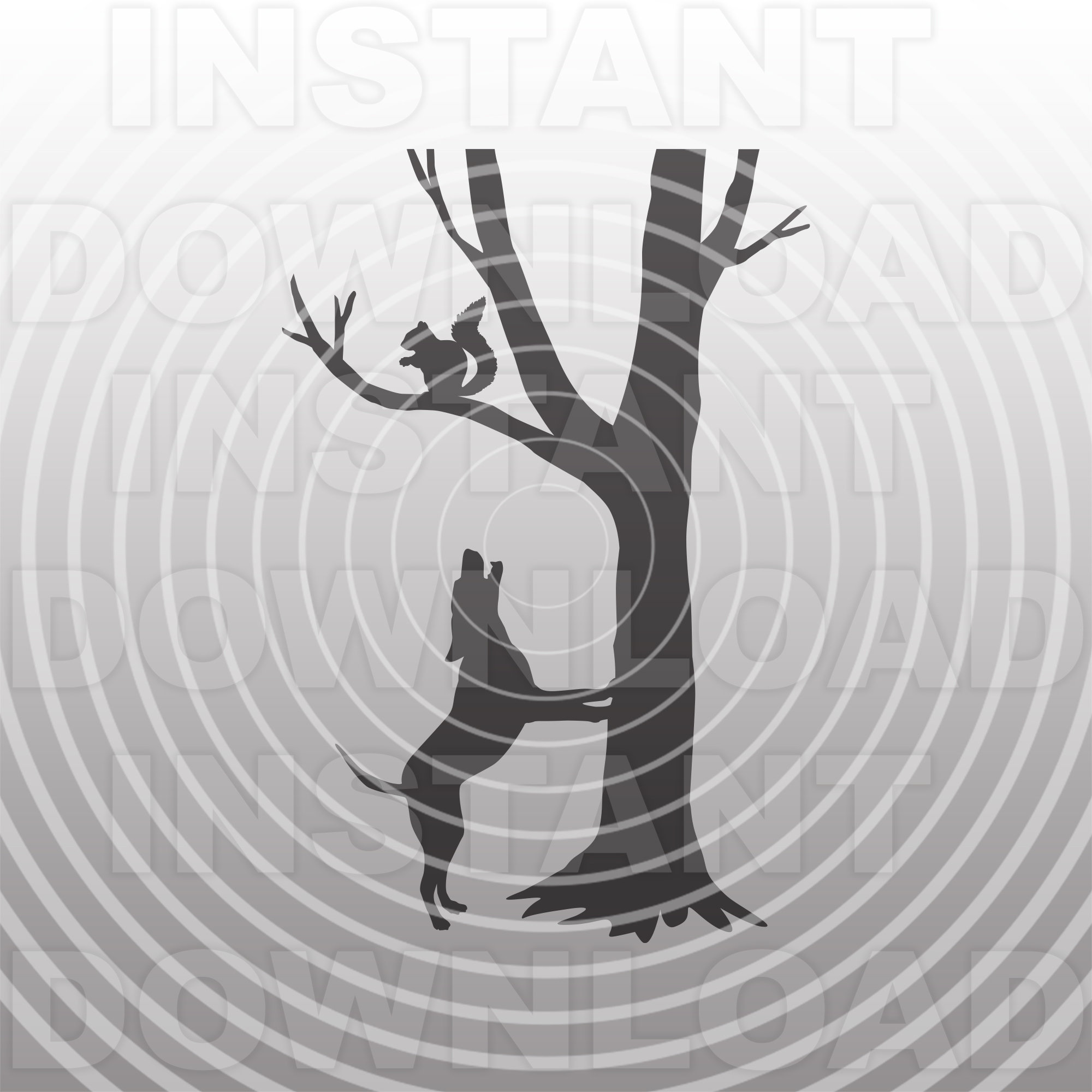 Squirrel Hunting SVG File,dog Treeing Squirrel Svg,hunting Dog SVG ...