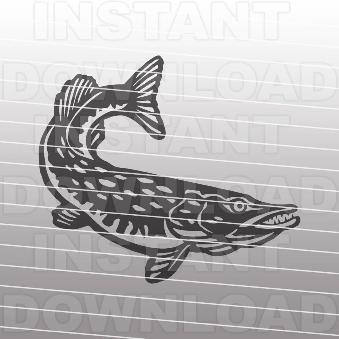 Pike SVG File,pike Fishing Svg,ice Fishing Svg,fisherman Svg -vector ...