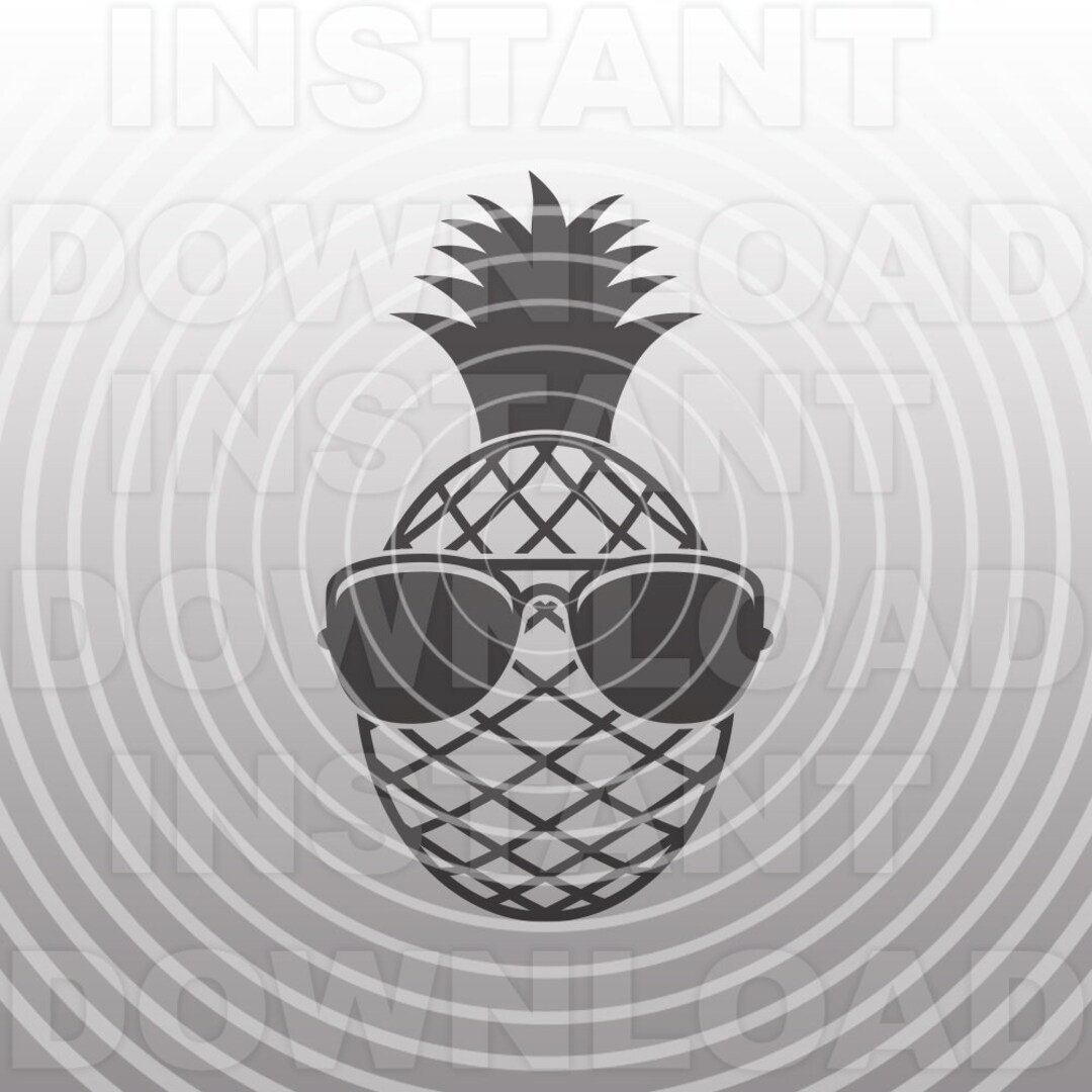 Pineapple in Sunglasses SVG File,pineapple Svg,vinyl Decal Svg,vector ...