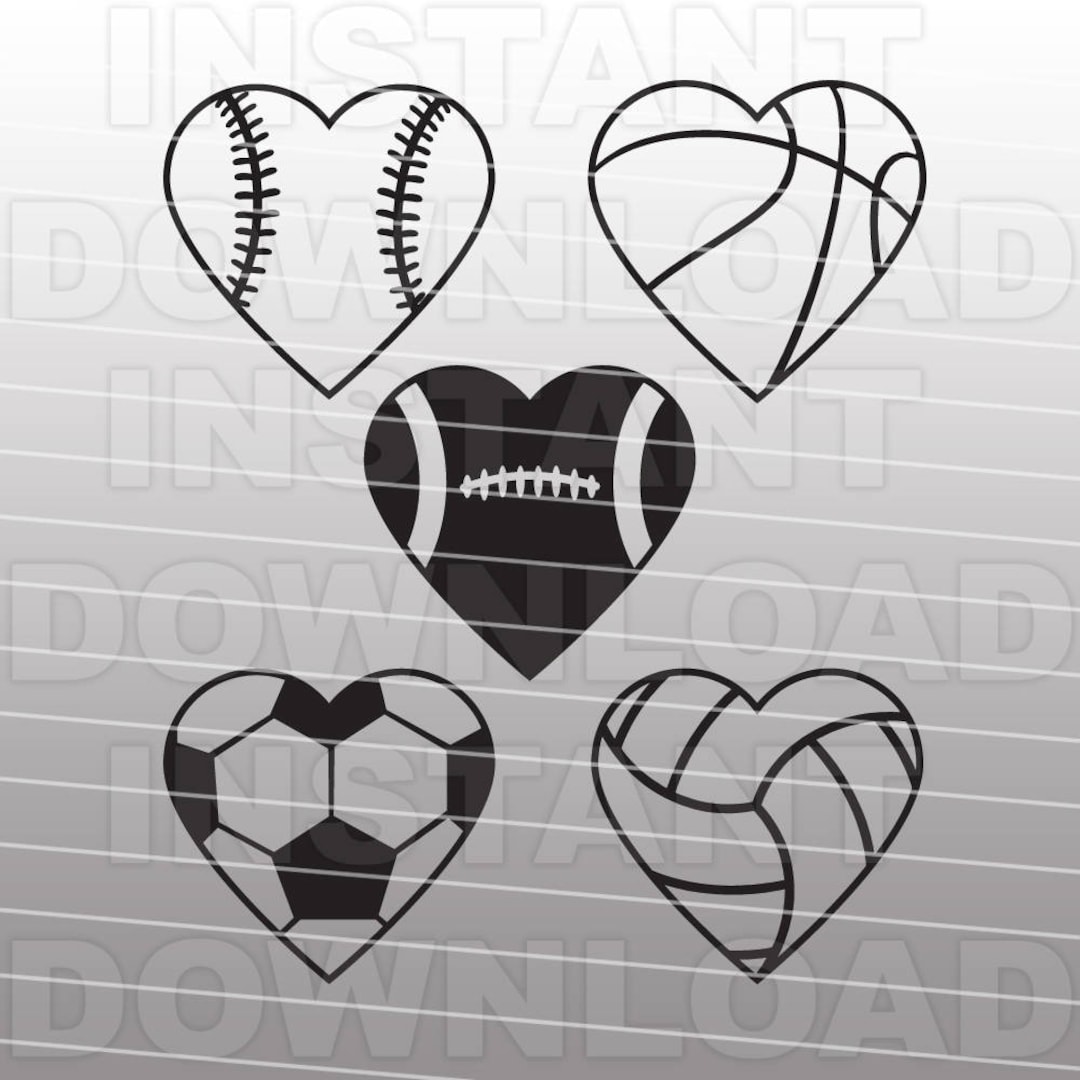 Sports SVG Bundle,soccer Svg,basketball Svg,volleyball Svg File-cutting ...