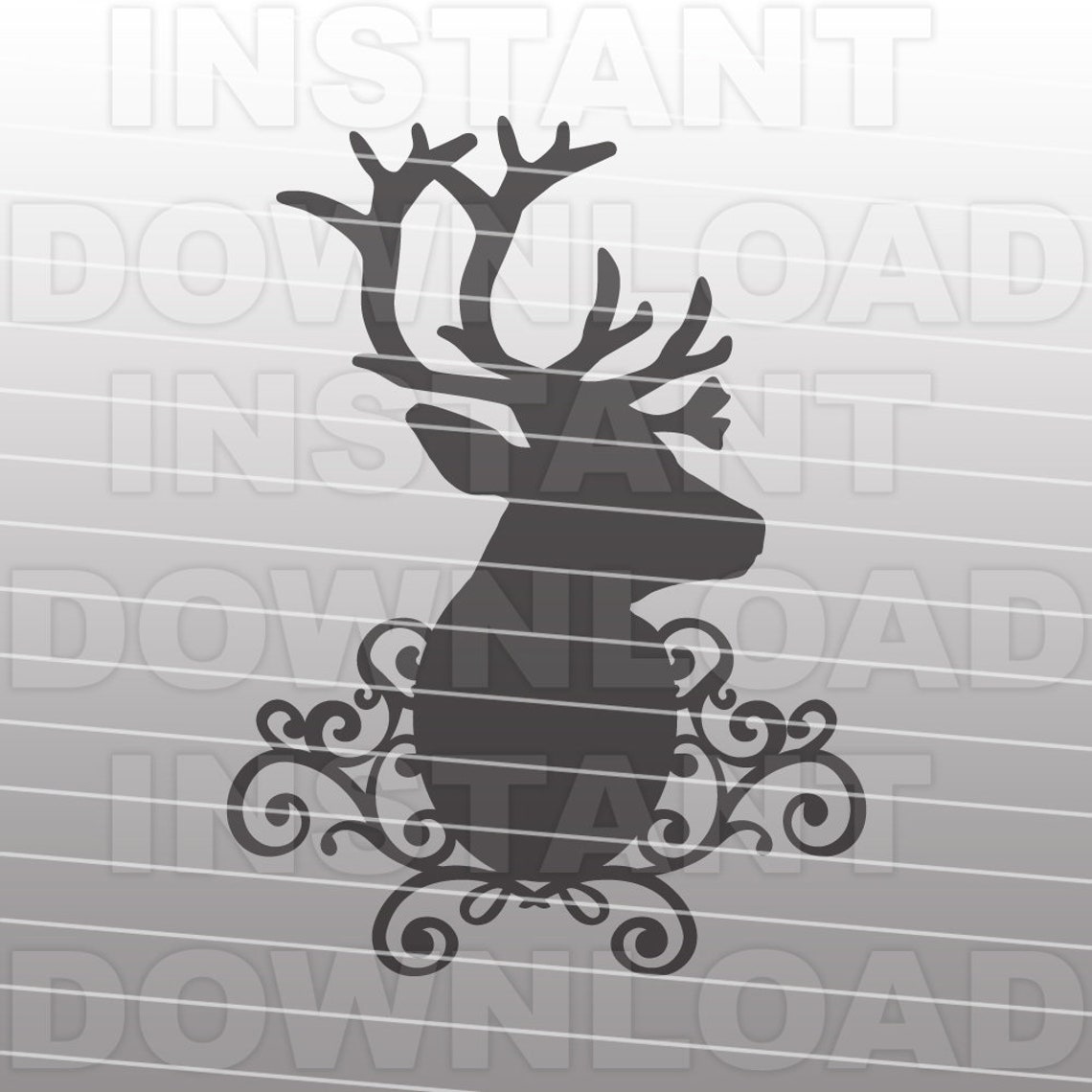 Reindeer Filigree SVG File Reindeer SVG File Christmas SVG - Etsy