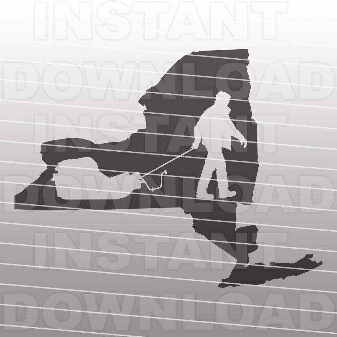 Ice Fishing SVG File,ice Fisherman Svg,new York SVG -vector Art ...