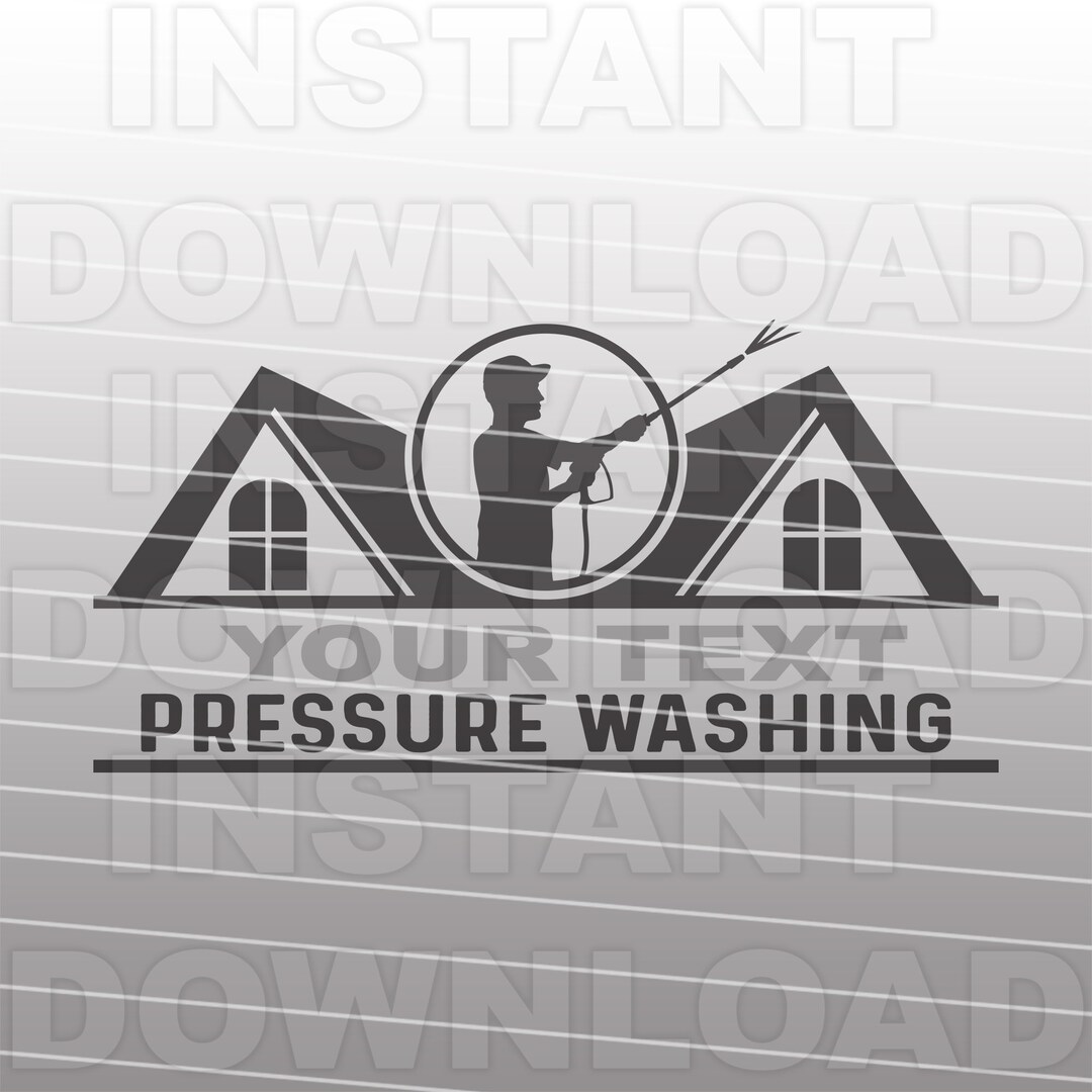 Residential Pressure Washing Logo Design SVG File,pressure Washer Gun ...